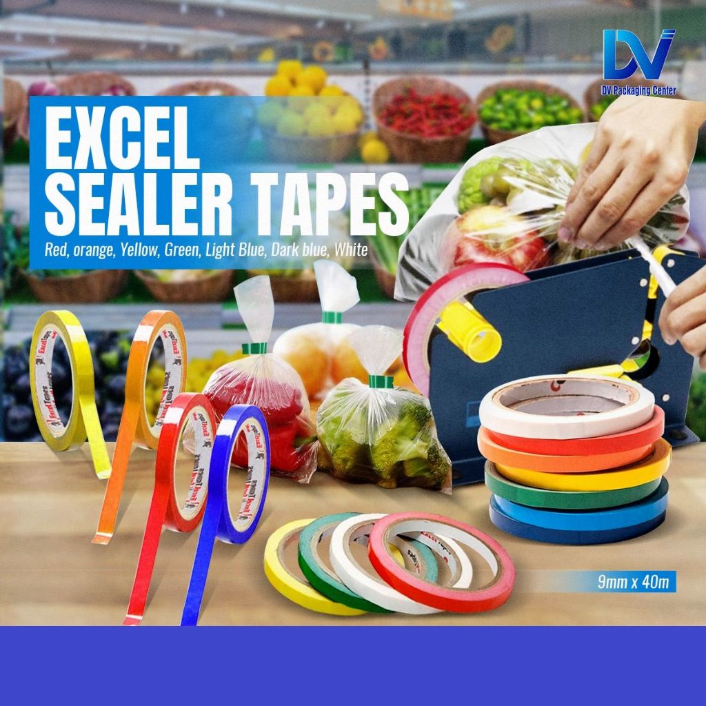 Excel Sealer Tape 9mm x 40m (Per piece/Per pack) | Shopee Philippines