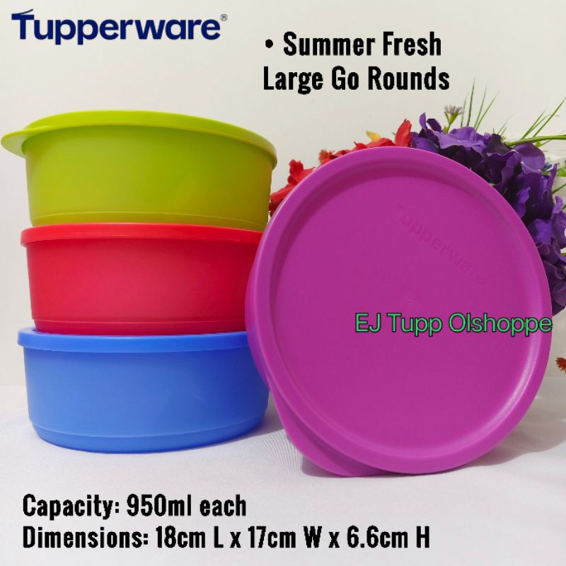 Tupperware Large Summer Go Rounds 950ml (1pc) | Shopee Philippines