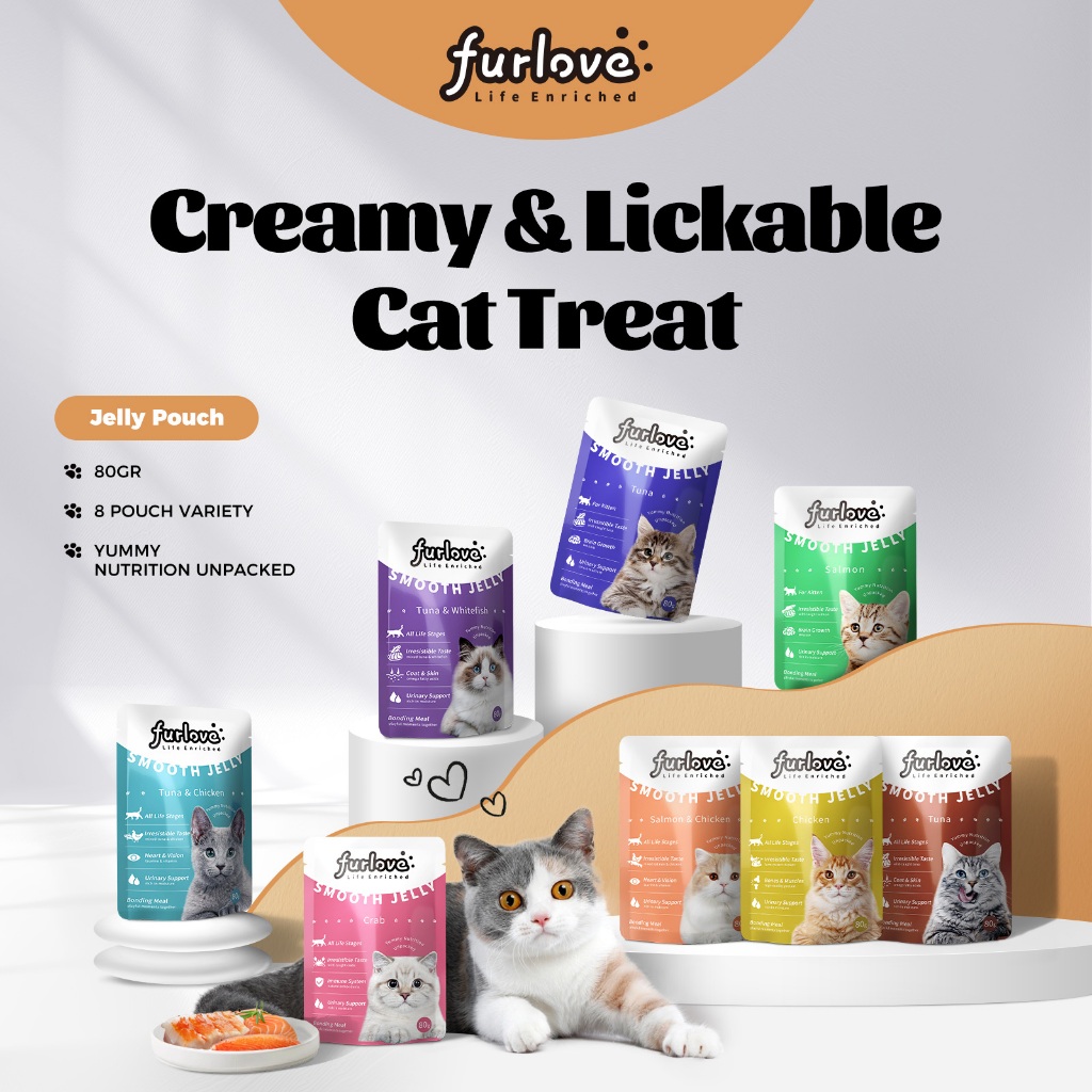 Furlove 80g Cat Wet Food Real Meat Delish Chichen Salmon Tuna Carrot ...