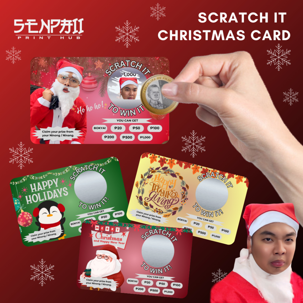 SCRATCH IT CHRISTMAS CARD | 10PCS SET | Shopee Philippines