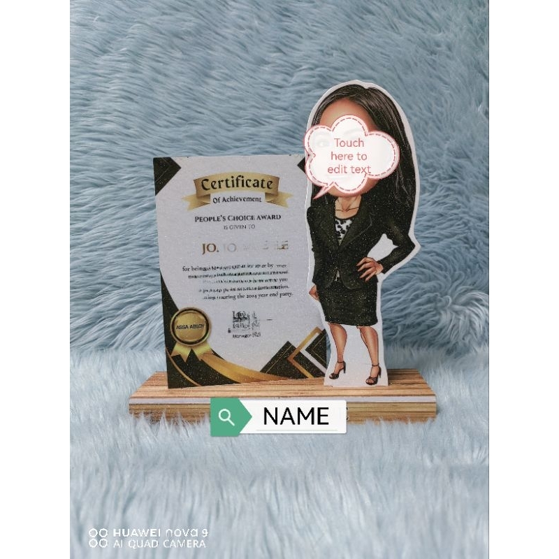 Plaque | Trophy | Caricature Standee w/ Certificate/Plaque | Shopee ...