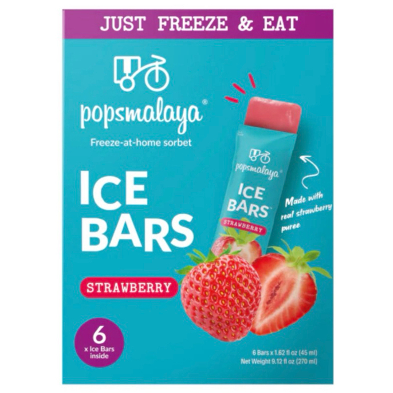 SALE!!!! Pops Malaya Strawberry Freeze-at-Home Ice Bars 6 x 45mL (exp ...