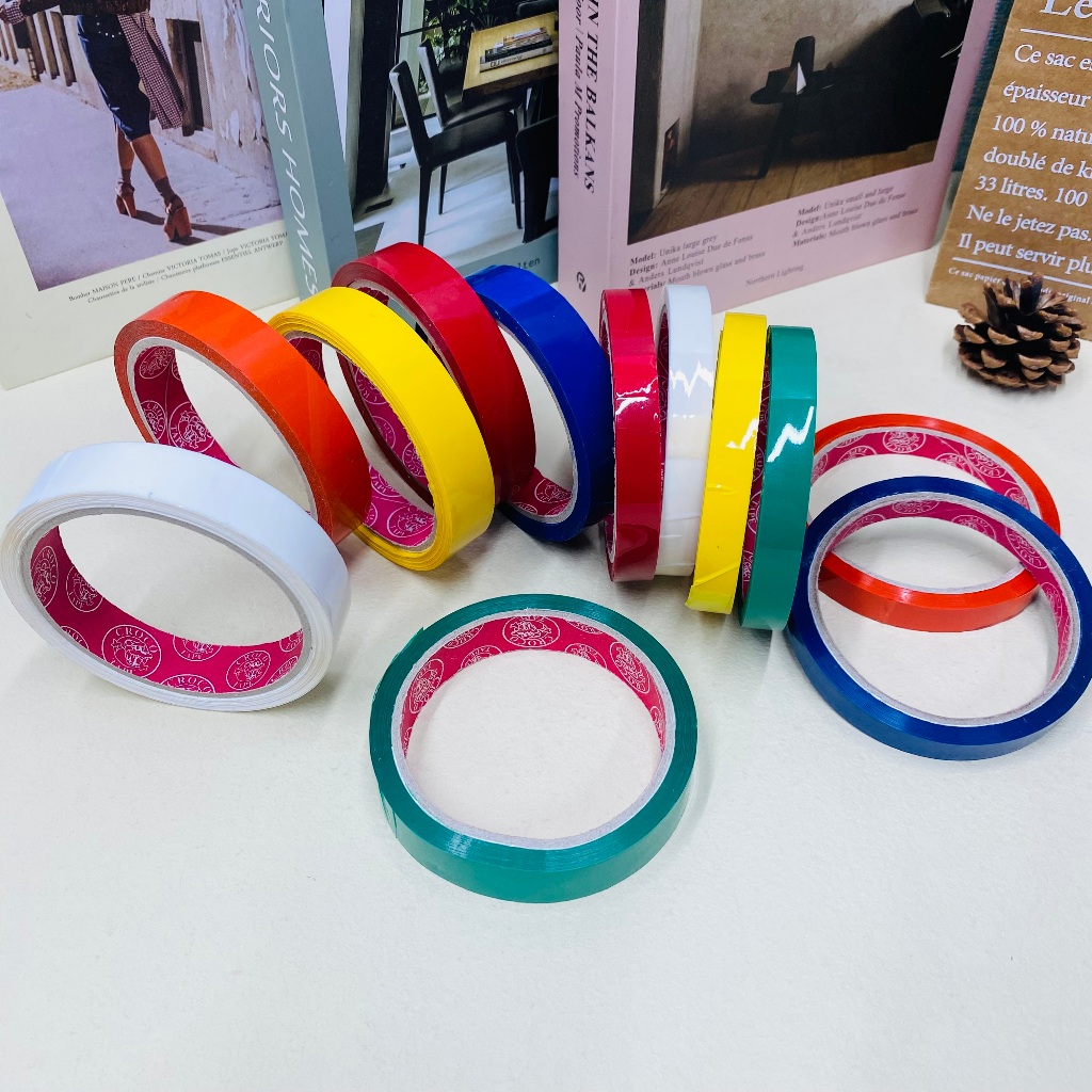 12mm 18mm CROCO COLOR TAPE 40M Sealer tape RED GREEN YELLOW WHITE BLUE ...