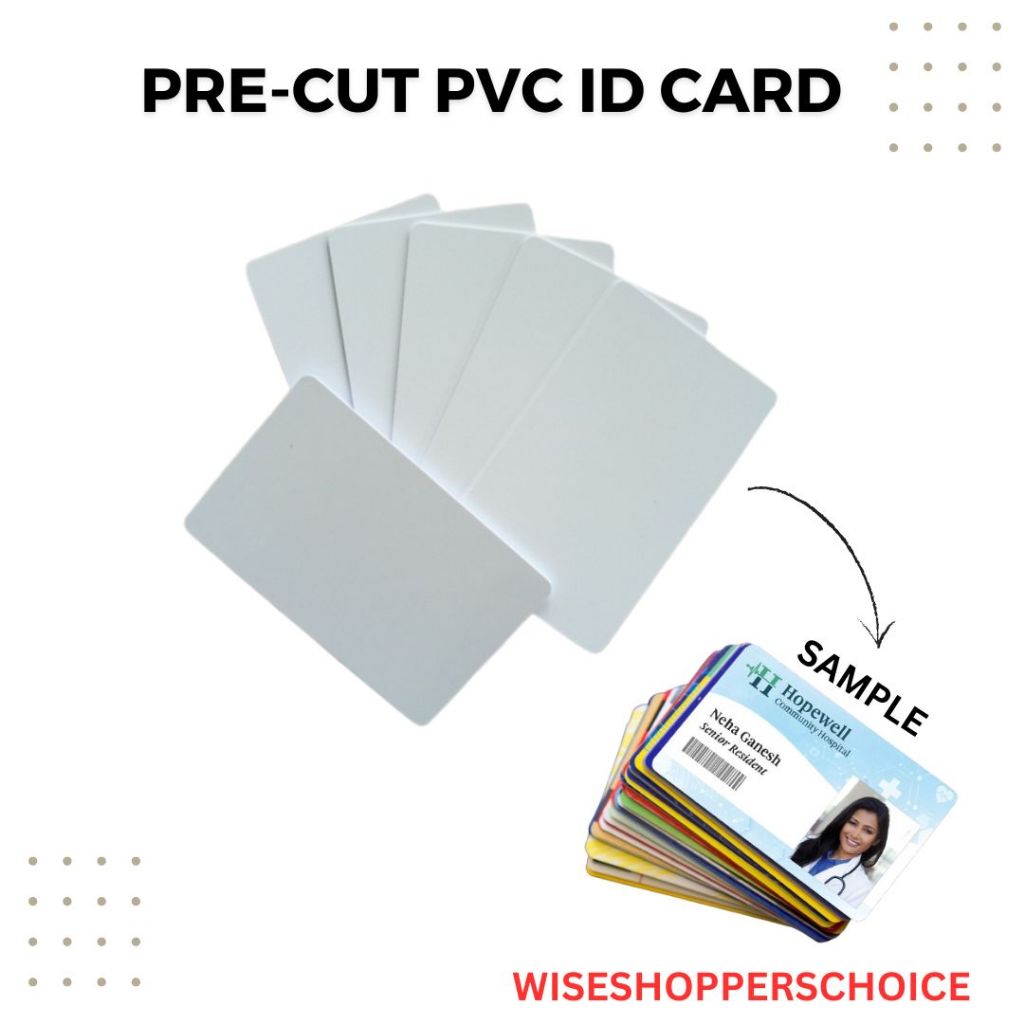 Pre-cut PVC Card for School&Company IDs PVC Blank Card Glossy Printable ...