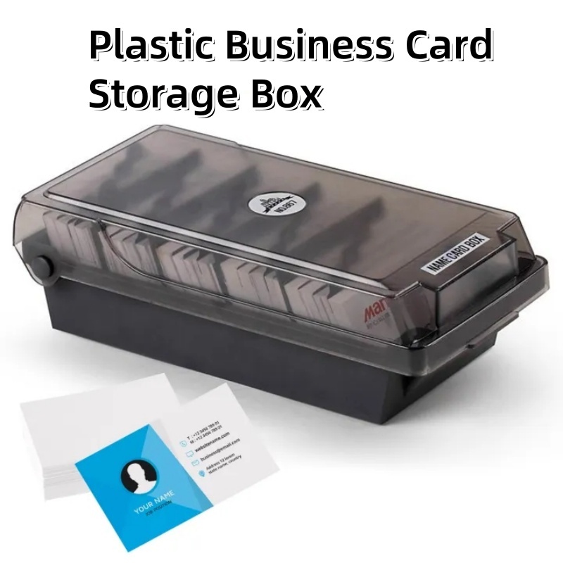 Office Desk Business Card Holder Organizer Index Card Storage Box Large ...