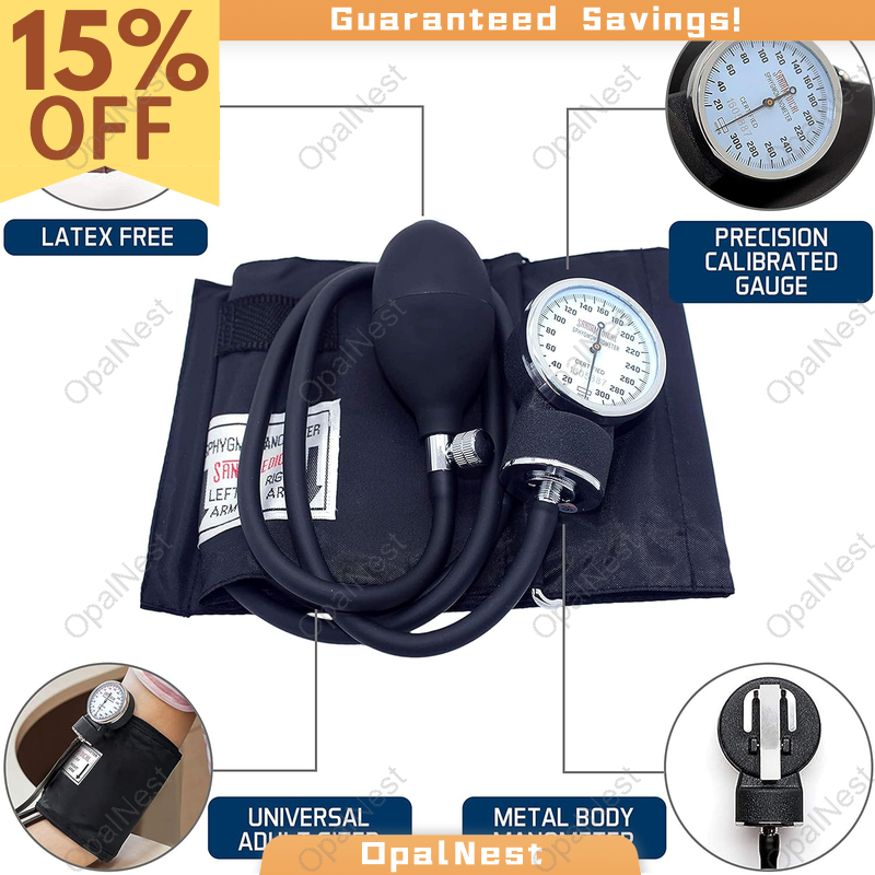 OpalNest High Quality Sphygmomanometer with Stethoscope Blood Pressure ...