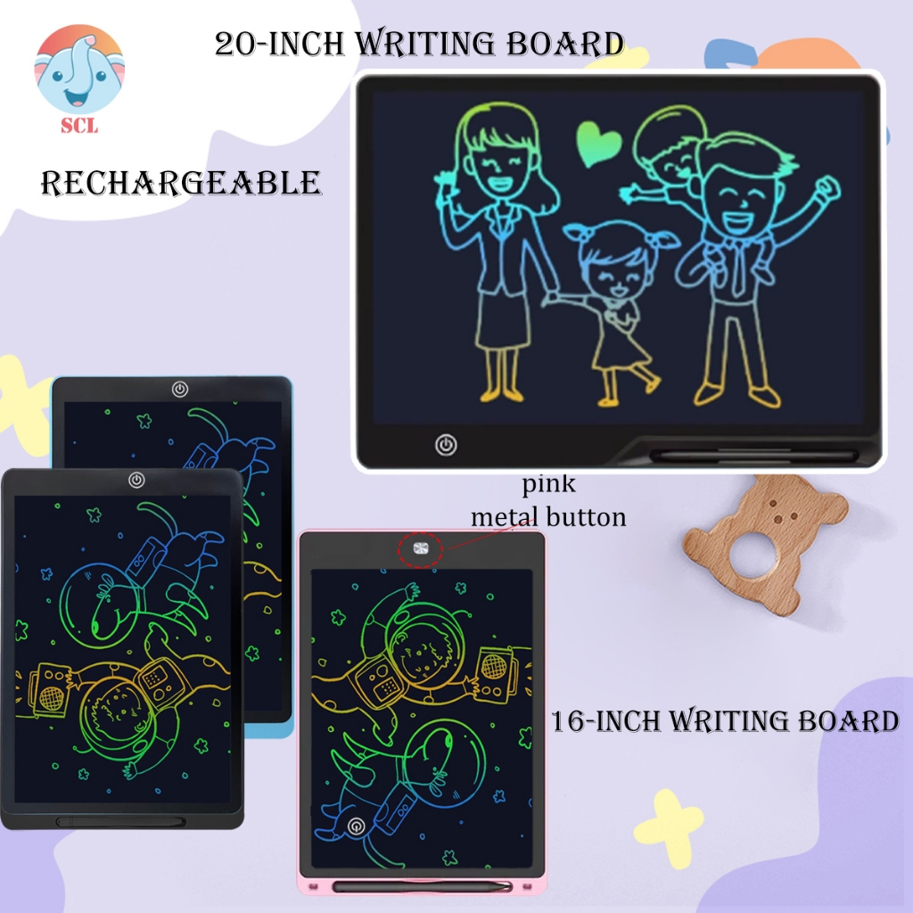 20-inch rechargeable / 16-inch LCD handwriting tablet smart notebook ...