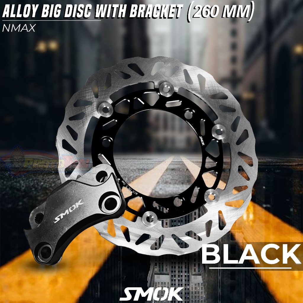 260MM ALLOY DISC BRAKE WITH BRACKET FOR STOCK CALIPER NMAX AEROX ...