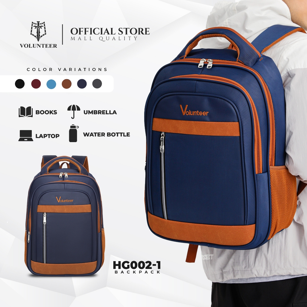 VOLUNTEER BAG Laptop Bag Business Bag Large Anti-theft Backpack For Men ...