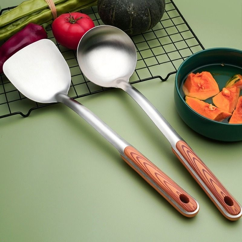 Stainless Steel Kitchen Cooking Utensils Ladle Heavy Duty | Shopee ...