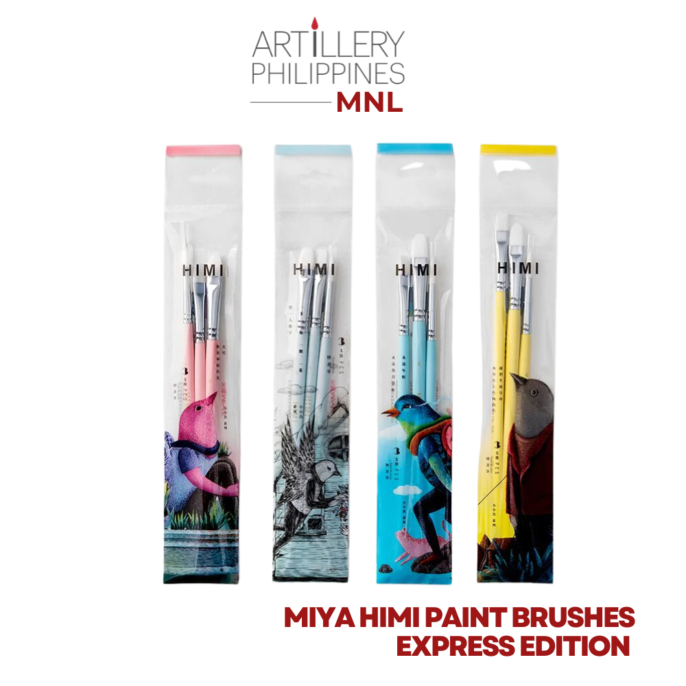 Miya Himi Paint Brushes Express Edition (3 pcs) for Himi Gouache, Himi ...