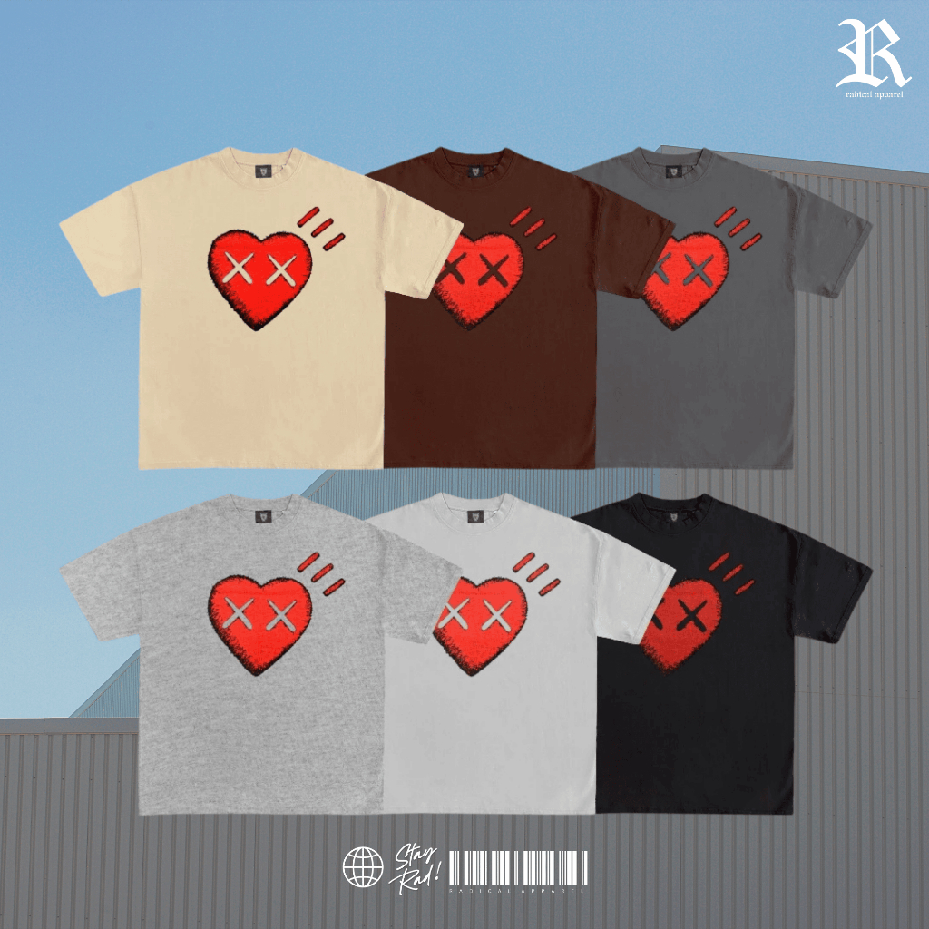 HUMAN MADE KAWS HEART GRAPHICS OVERSIZED SHIRT HIGH QUALITY STREETWEAR ...