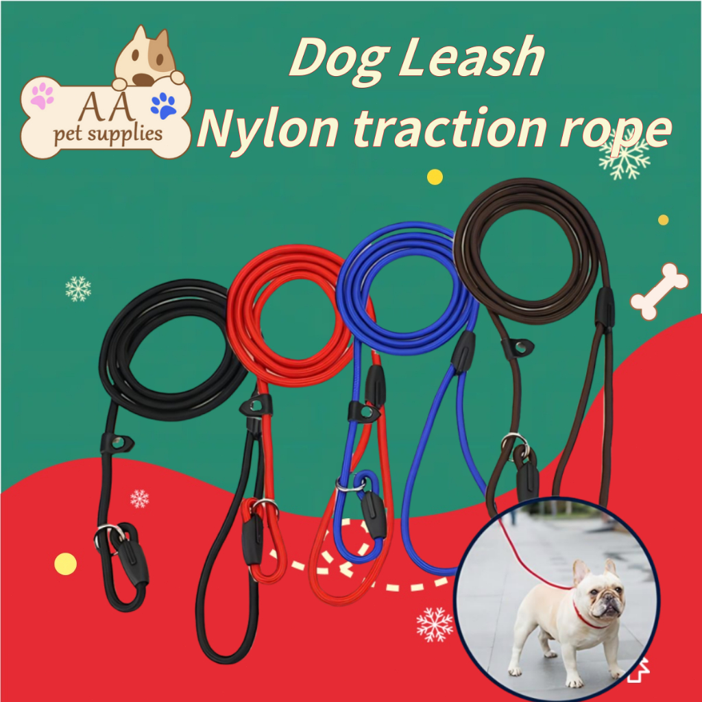 Dog Leash Slip Rope Lead Leash Strong Heavy Duty Braided Rope Training ...