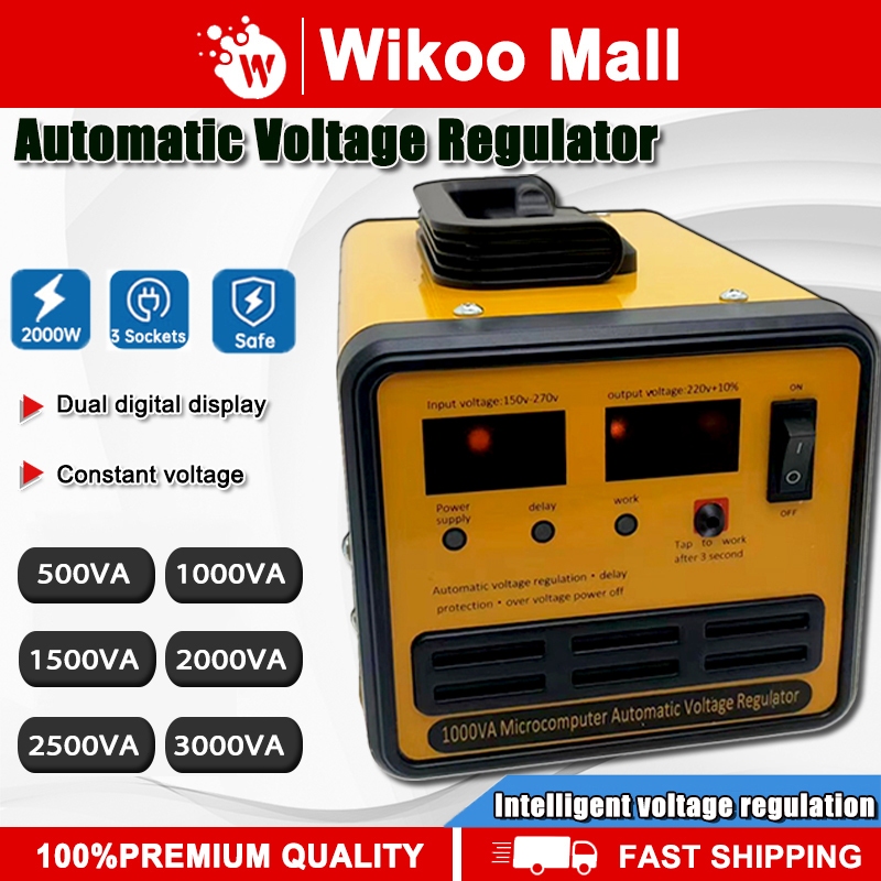 AVR 2000 Watts Automatic Voltage Regulator Servo Type AVR Time Delay SVR-3000VA/2000VA/1000VA ...