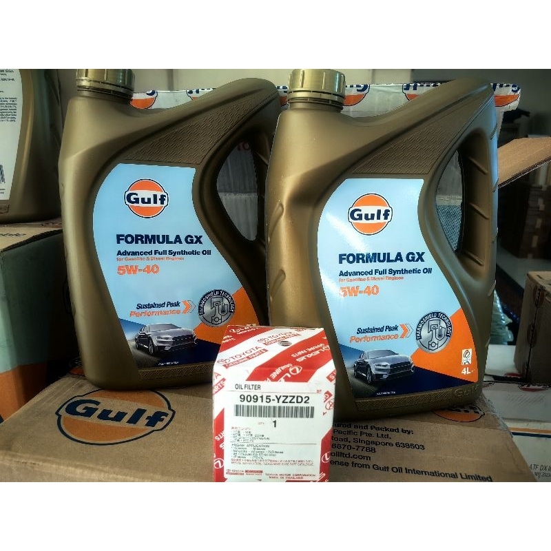 Gulf Engine Oil bundle For toyota fortuner, Innova Hiace | Shopee ...
