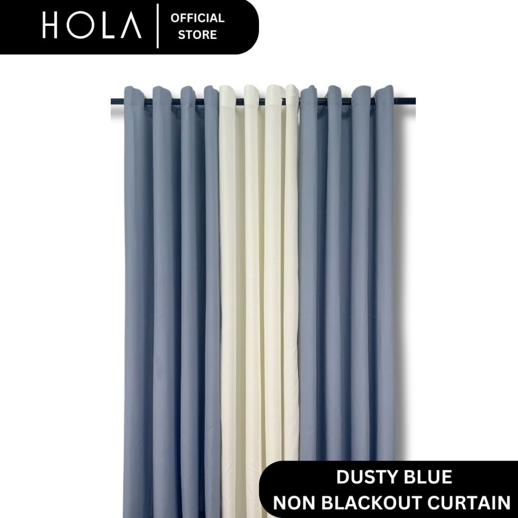HOLA - Plain Ring Curtain Set - FUTURE DUSK (2025 Color of the Year ...
