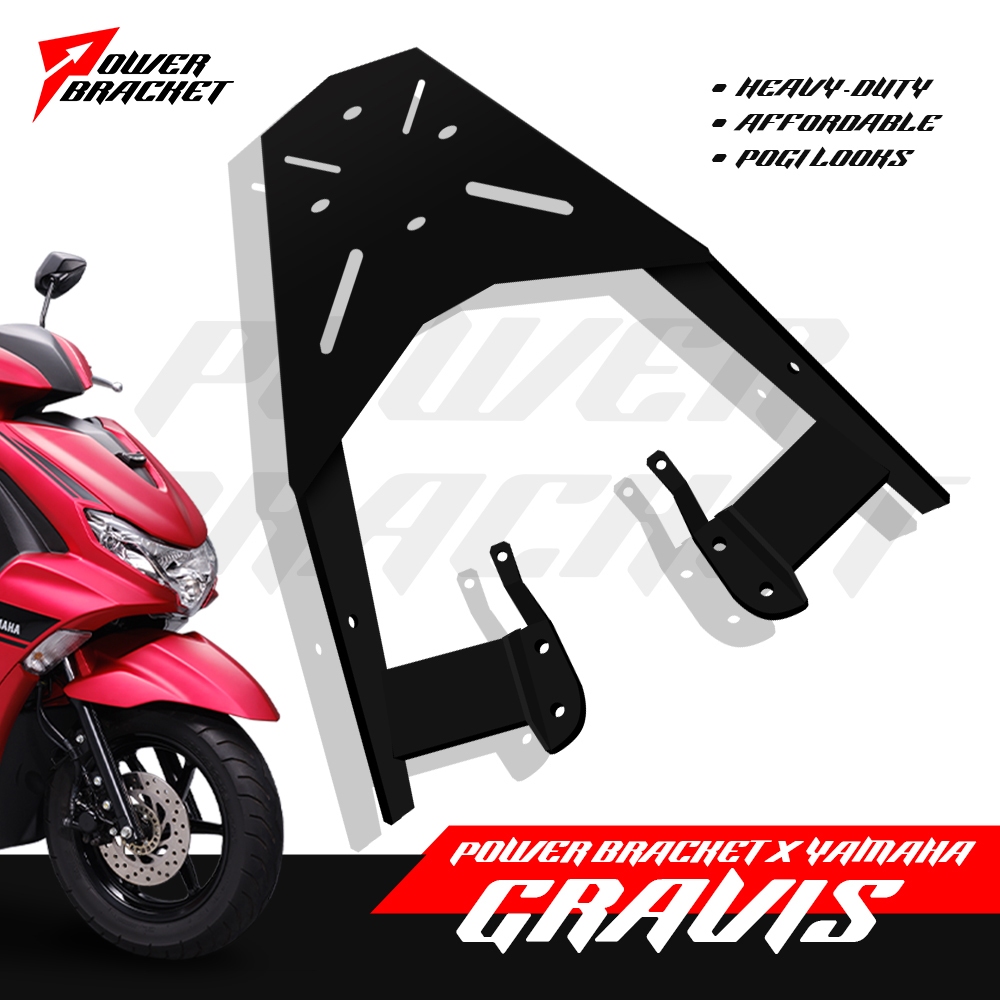 YAMAHA MIO GRAVIS V1&V2/MOTORCYCLE ACCESSORIES/TOPBOX BRACKET/BLACK ...