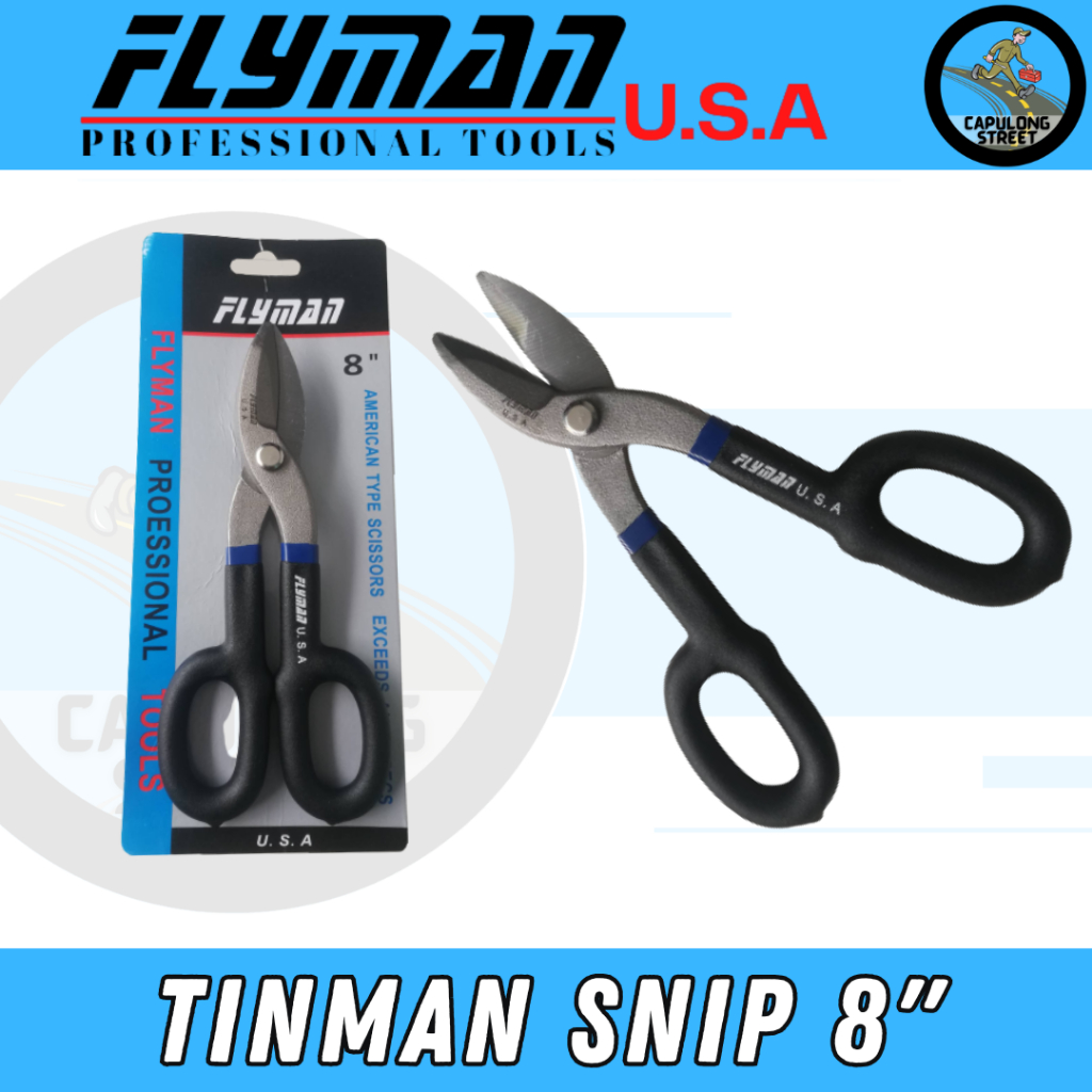 Flyman Tinman Snip 8" Gunting Yero Roof Cutter Metal Sheet Cutter ...