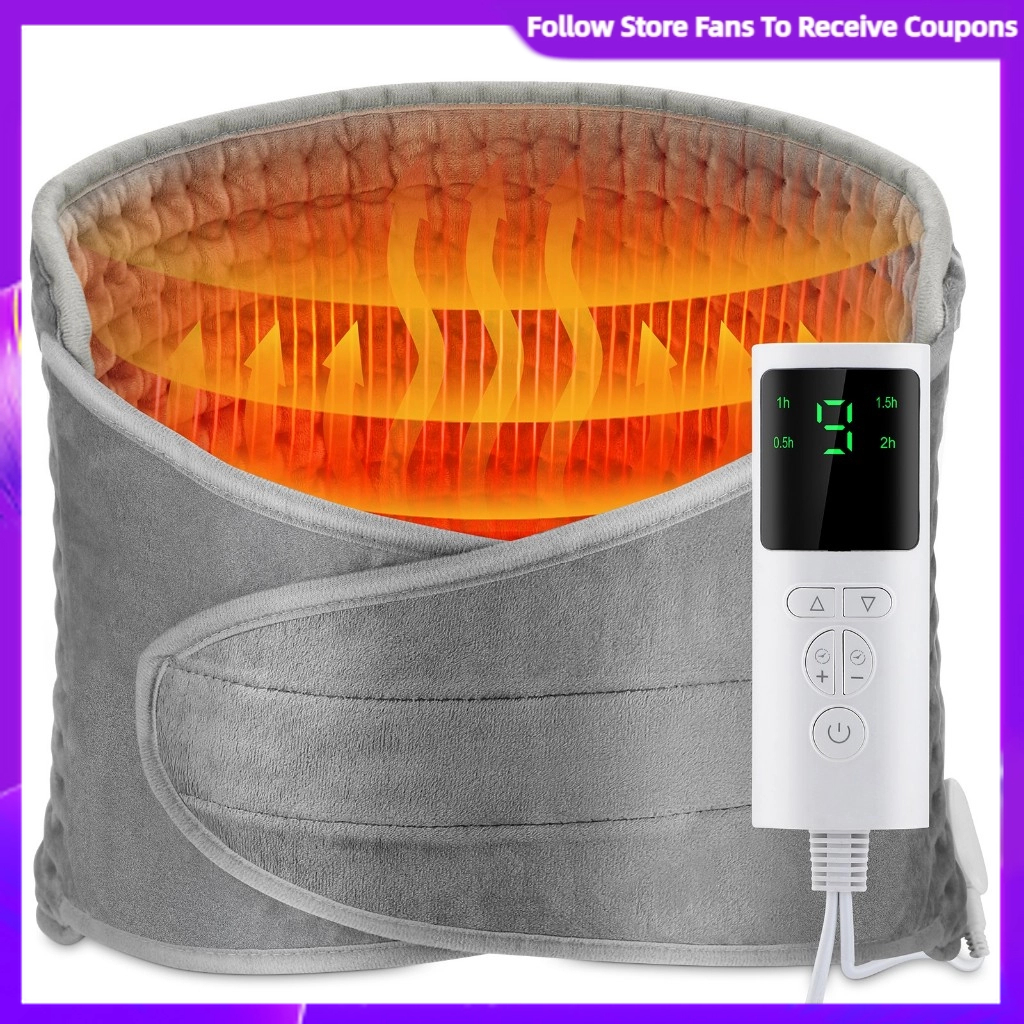Electric Heating Pad Back Neck Massager Menstrual Pain Relief Abdomen ...