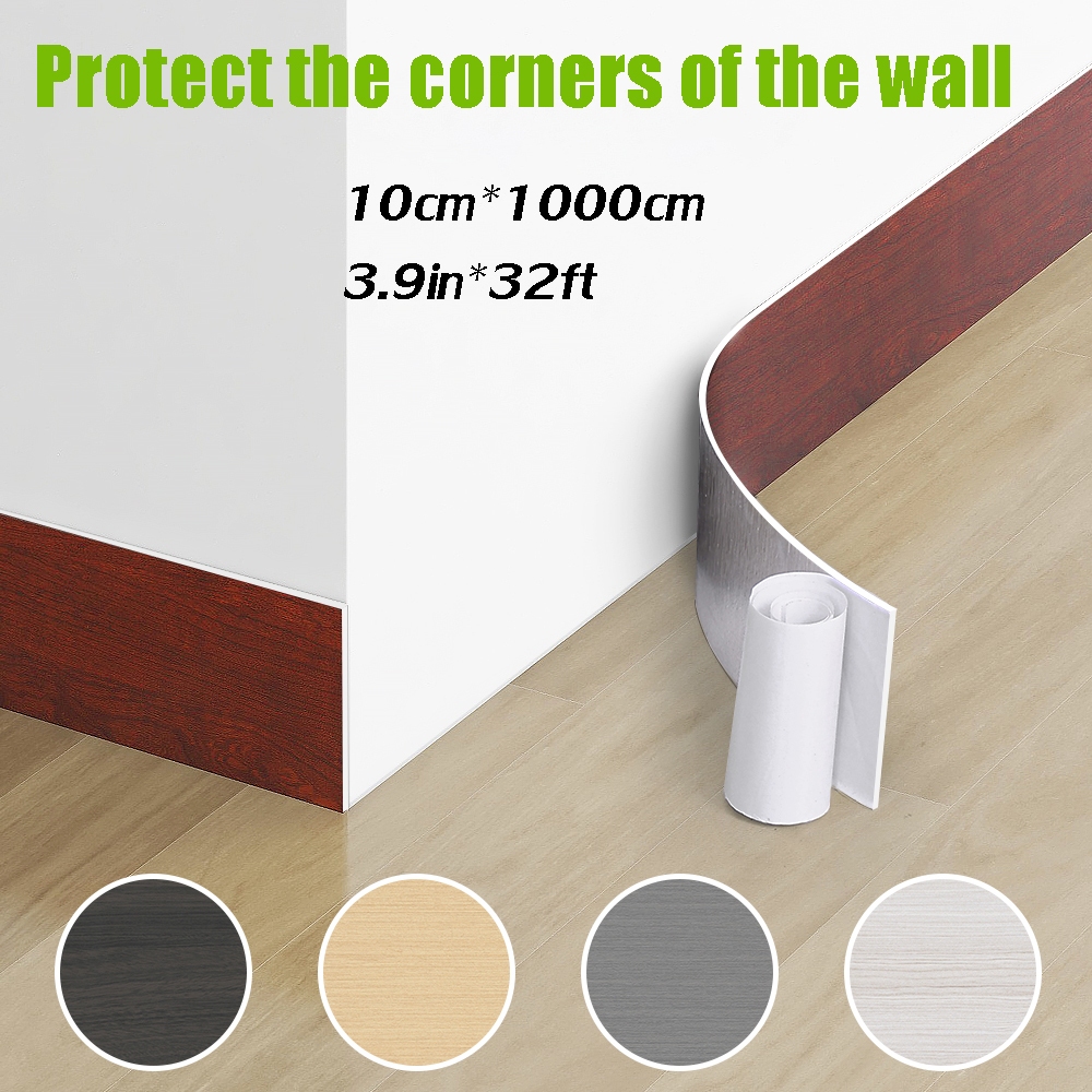 32ft baseboard wood grain self adhesive ceiling edge strip base board ...