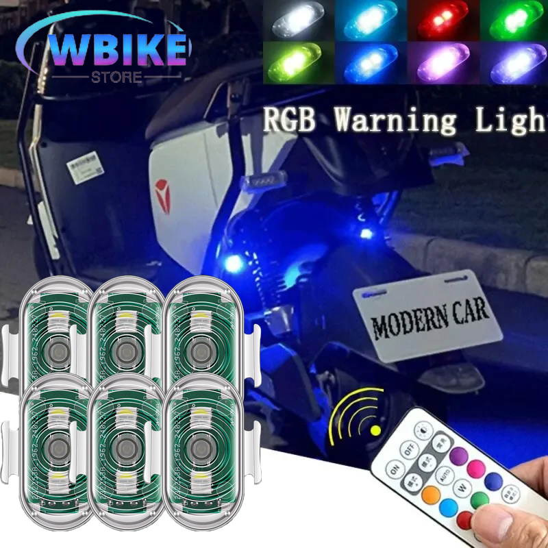 7 Colors Remote RGB Led Aircraft Strobe Lights Motorcycle Lights LED ...
