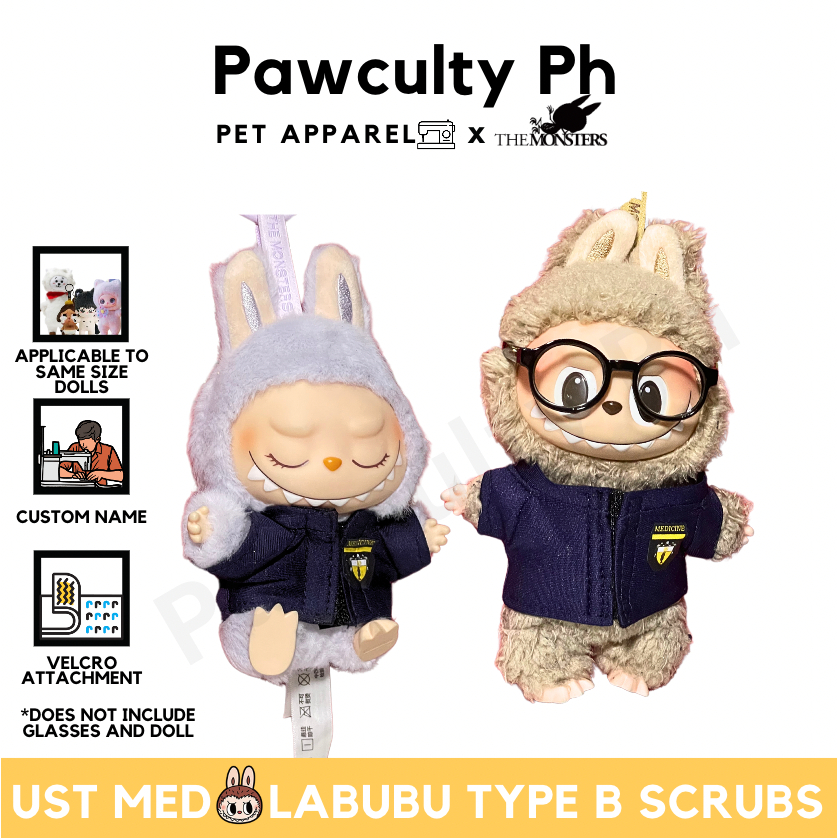 Labubu Macaron V1/V2 doll clothes UST medicine scrubs shirt | Shopee ...