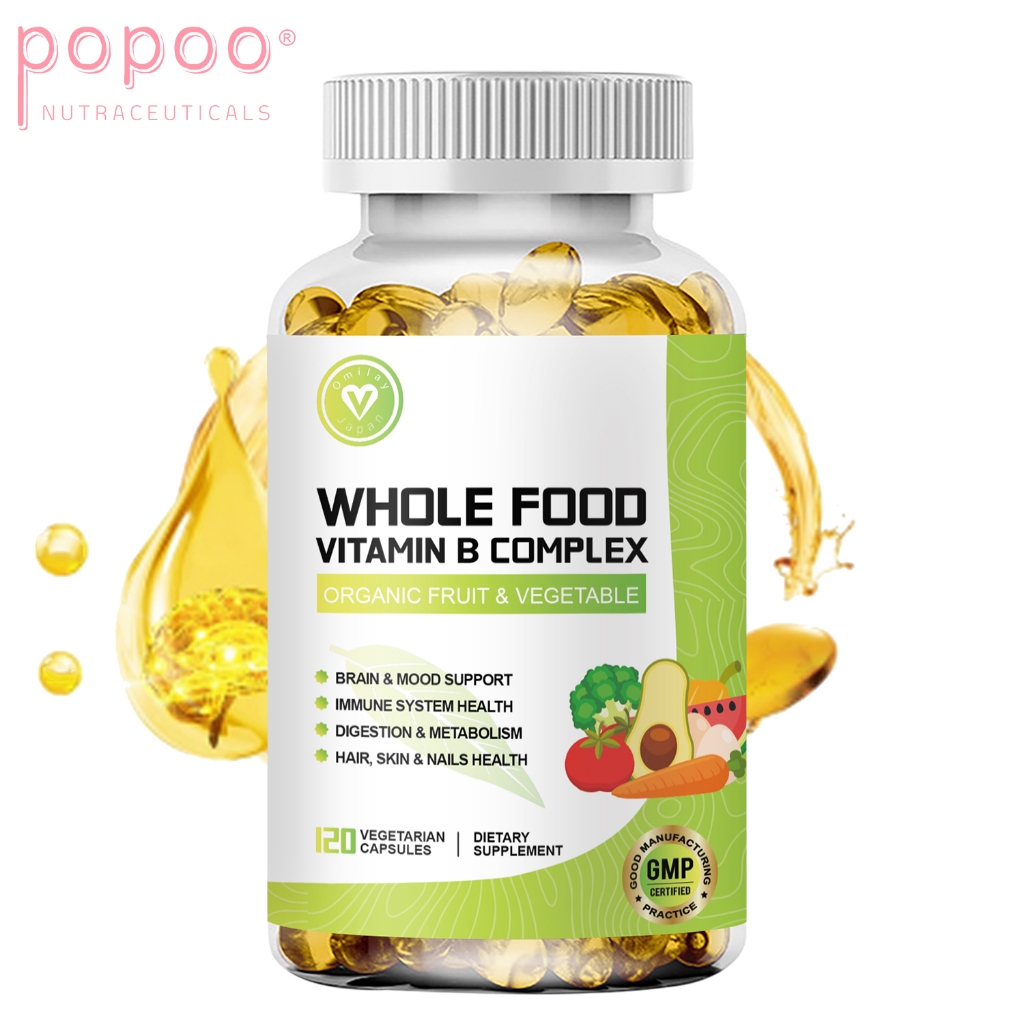 Popoo Vitamin B Complex Capsule for Brain & Mood Support Vitamins ...