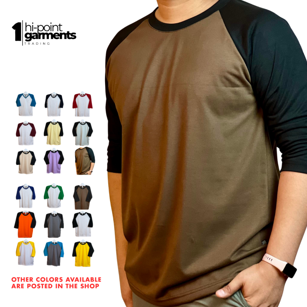 John White 3/4 Raglan Shirt Combination (Batch 3) | Shopee Philippines