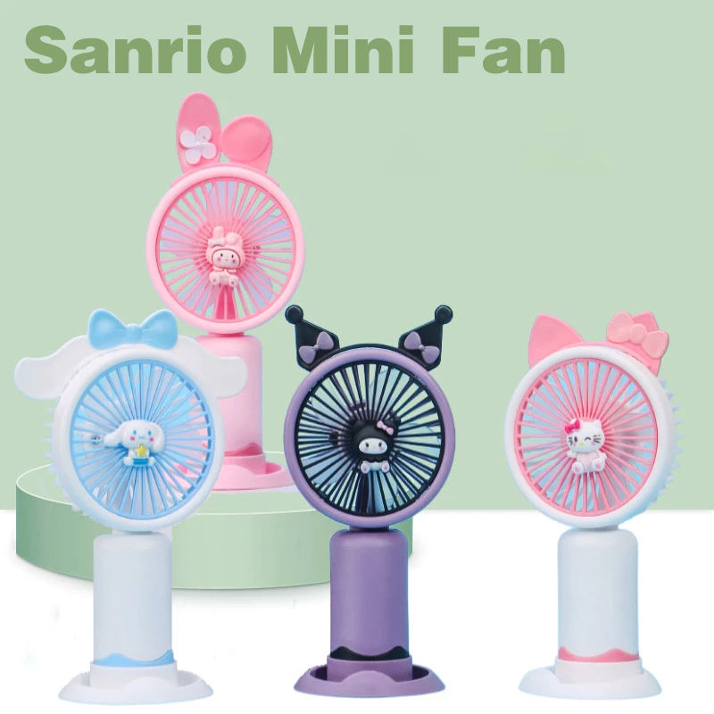 Sanrio Hello Kitty Mini Fan New Summer Cartoon Portable Handheld Small ...