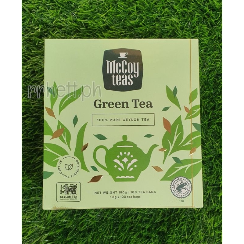 rrhett.ph RS# 100tbgs. MCCOY TEAS GREEN TEA PURE CEYLON | Shopee Philippines