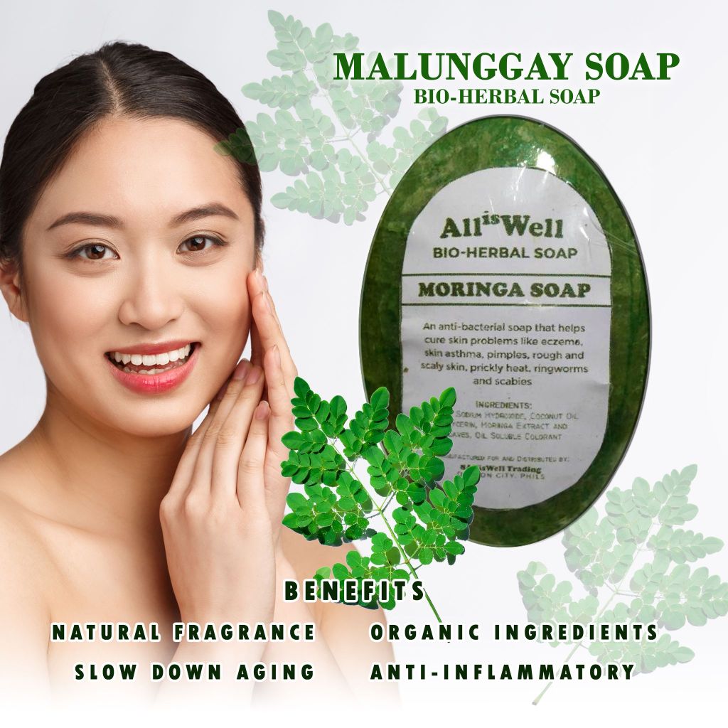 Moringa Herbal Soap Anti Bacterial Anti Acne Anti-fungal Anti-oxidant ...