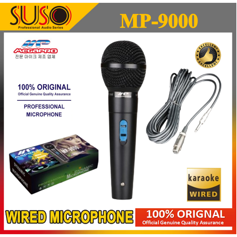 Megapro MP-9000 Professional Vocal Dynamic Microphone (Black) | Shopee Philippines