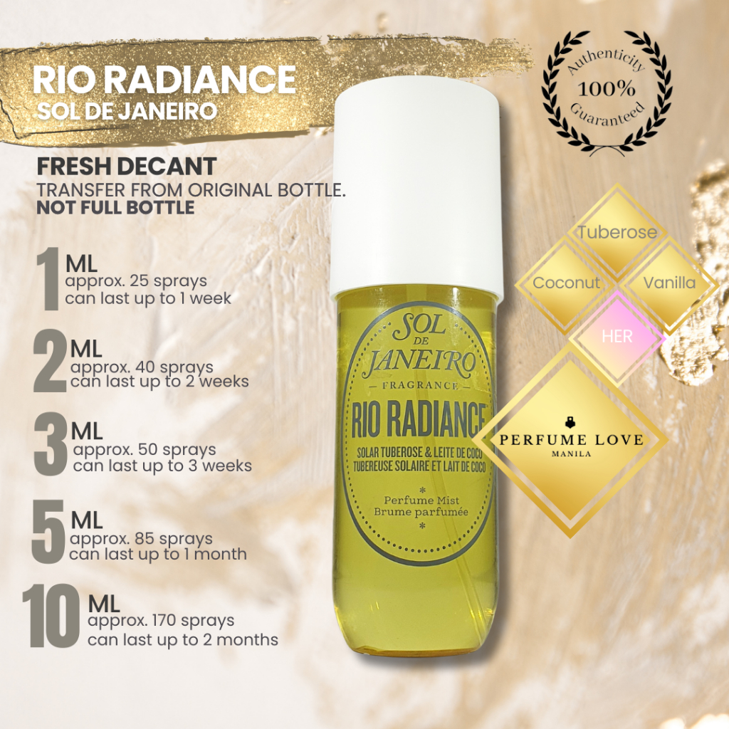PERFUME DECANT SDJ BC Rio Radiance | Shopee Philippines