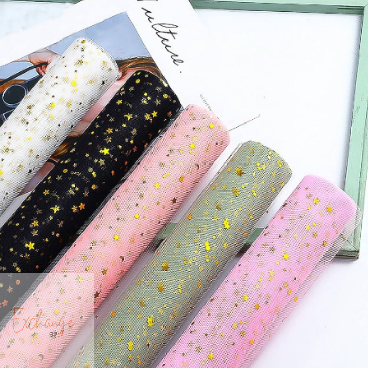 Star and Moon Gauze Flower Wrapping Paper | Shopee Philippines