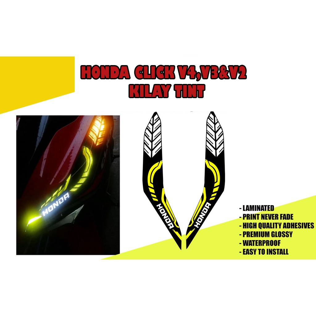 HONDA CLICK VERSION 4 V3&V2 ONIX KILAY TINT CLICK ACCESSORIES /CLICK ...