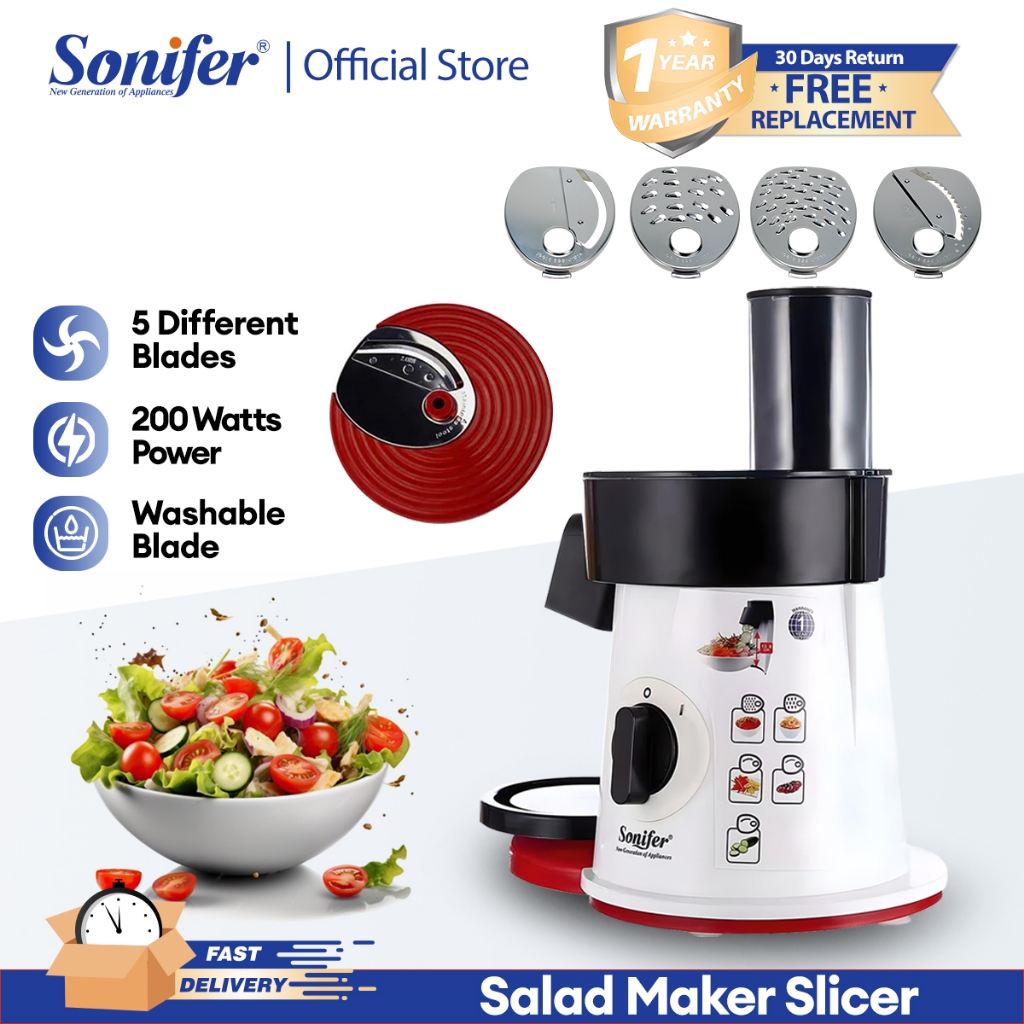 Sonifer Food Slicer Salad Maker Multifunction electric Vegetable Cutter ...