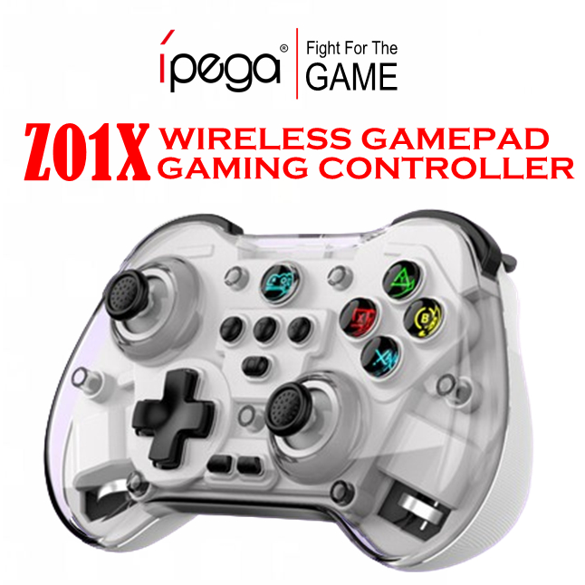 Z01X Transparent Wireless Game Controller with Hall rocker Turbo ...