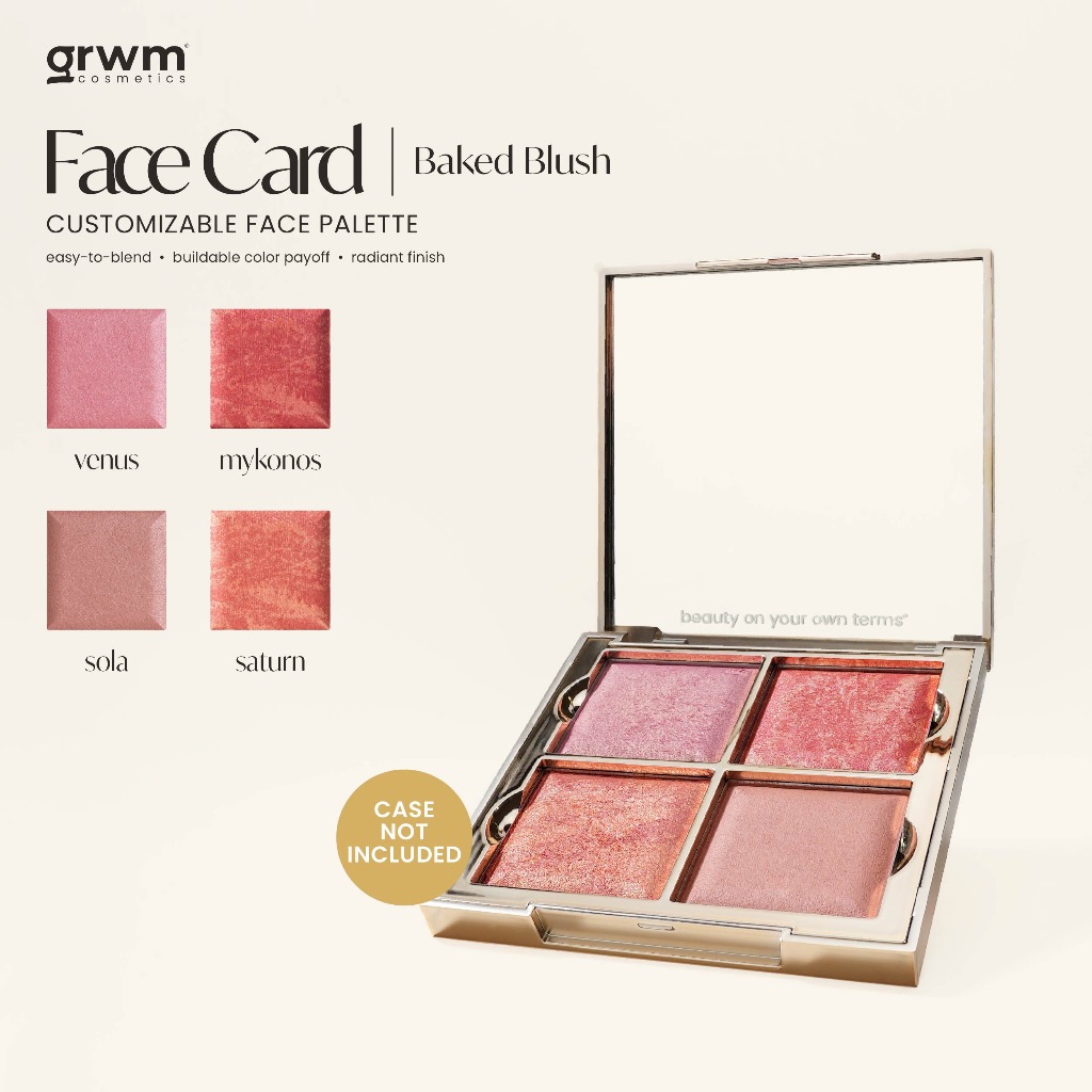 GRWM Cosmetics Face Card Baked Blush [CASE NOT INCLUDED] | Shopee ...