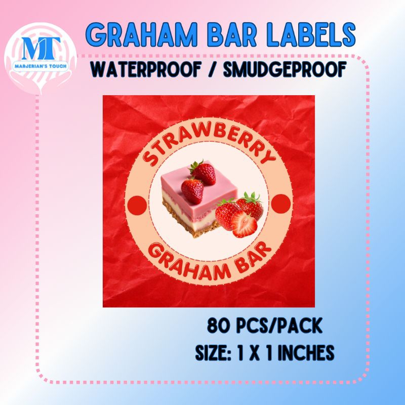 GRAHAM BAR STICKER LABEL WATERPROOF SMUDGEPROOF VINYL STICKER PRODUCT ...