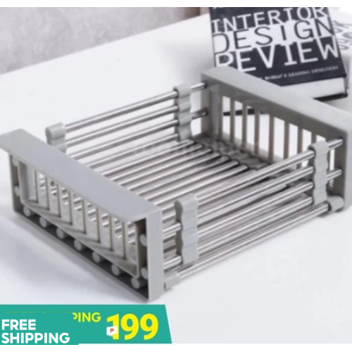 Retractable Sink Water Filter Rack Drain Basket Stainless Steel Kitchen ...