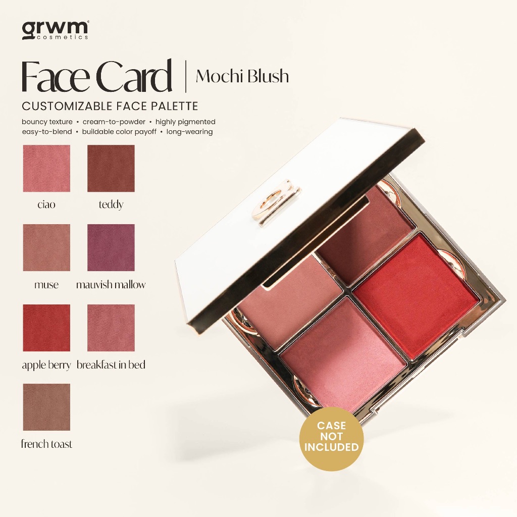 GRWM Cosmetics Face Card Mochi Blush [CASE NOT INCLUDED] | Shopee ...