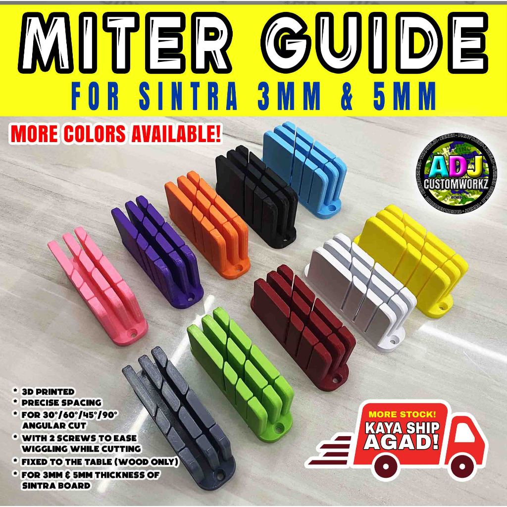 MITER GUIDE 3D PRINTED FOR SINTRA BOARD WITH SCREWS | Shopee Philippines