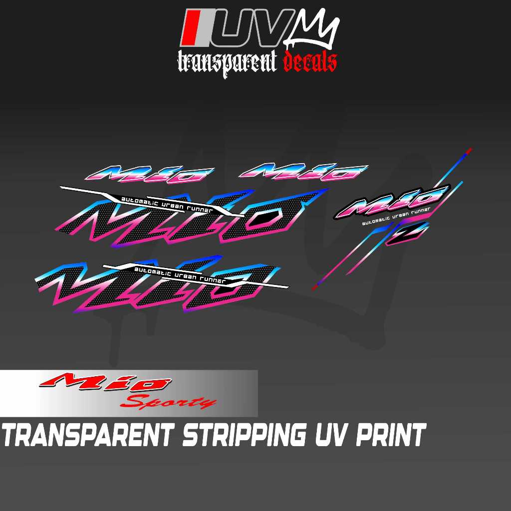 TRANSPARENT MIO AMORE/MIO1 URBAN DESIGN DECALS | Shopee Philippines