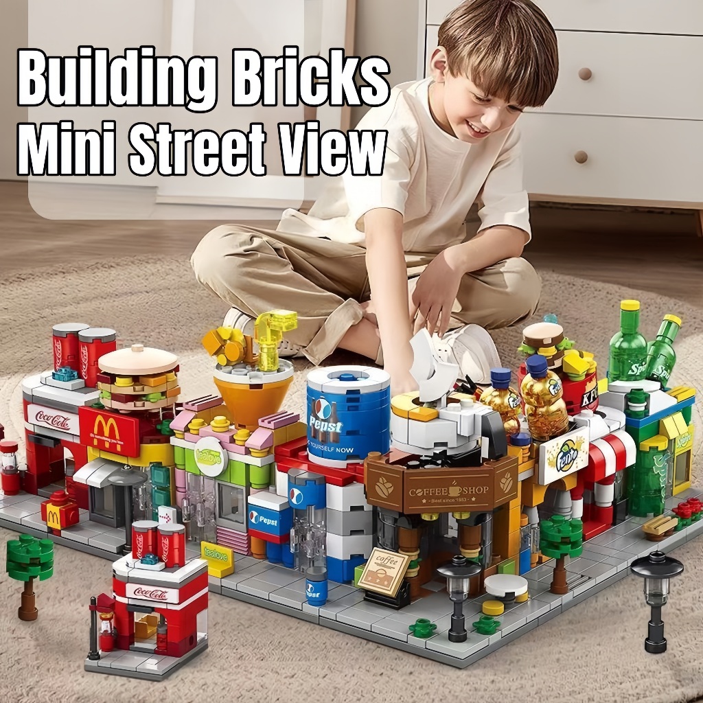 City Set Mini Street View Building Set Assembly Toys Building Blocks ...