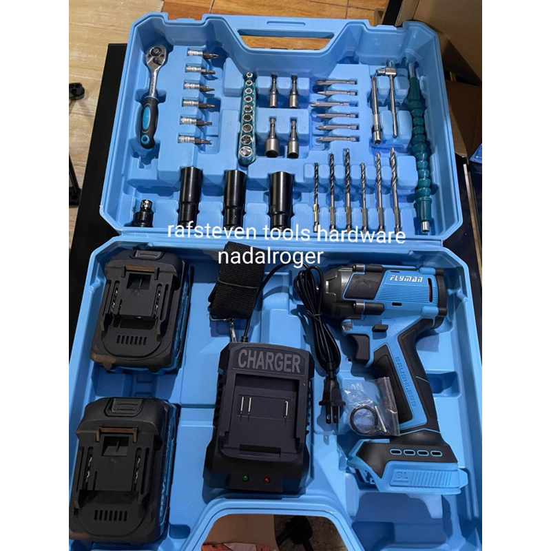 orig flyman 21V impact wrench (brushless ) 47 in 1 | Shopee Philippines