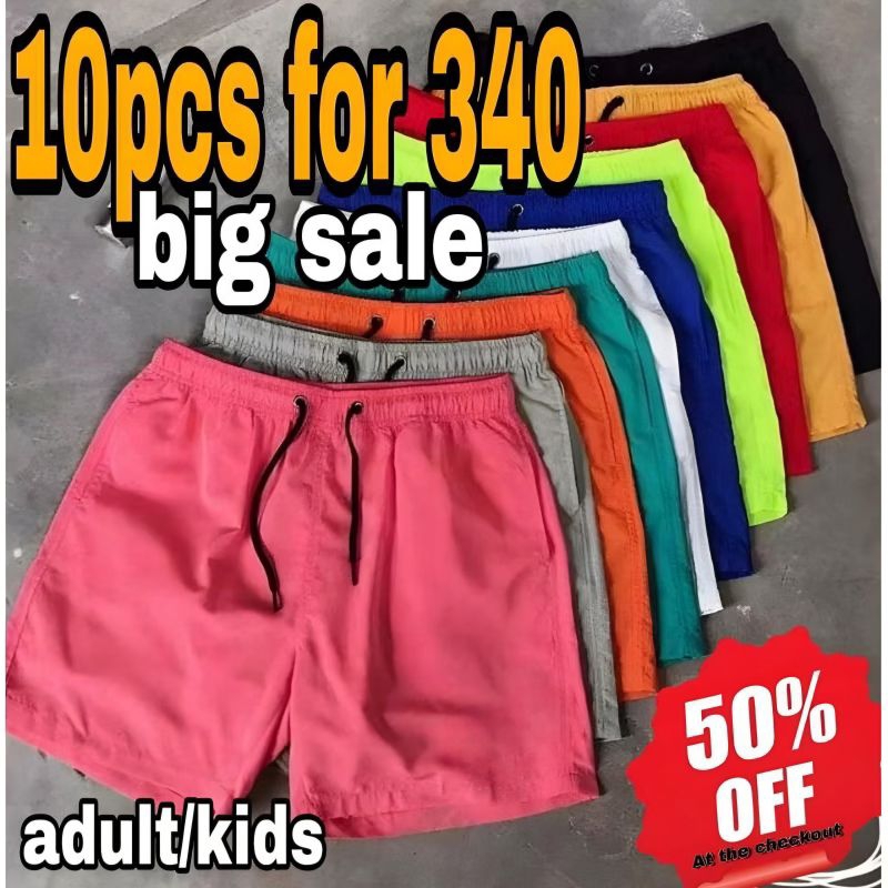 Taslan Shorts Men Women( 10pcs for 340) | Shopee Philippines