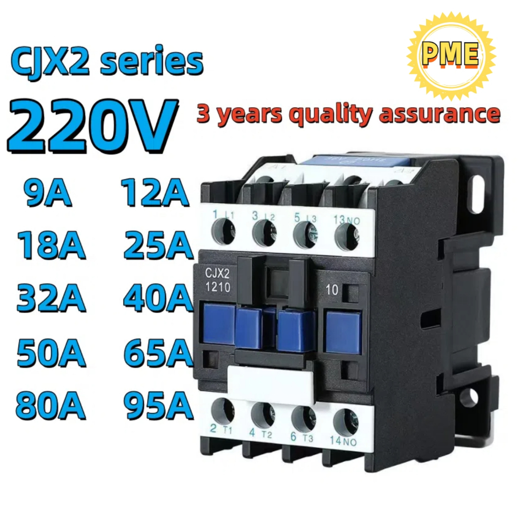 CHNT CJX2 AC contactor 220V single-phase CJX2 series 1810 2510 3210 4011 5011 6511 8011 9511 ...