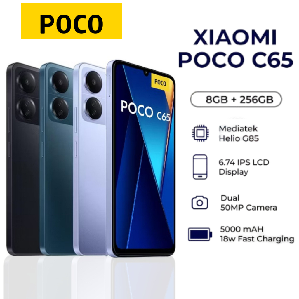 Poco C65 Smart Phone 8GB+256GB 50MP AI Triple Camera Smooth 6.74" 90Hz Display Massive Global ...