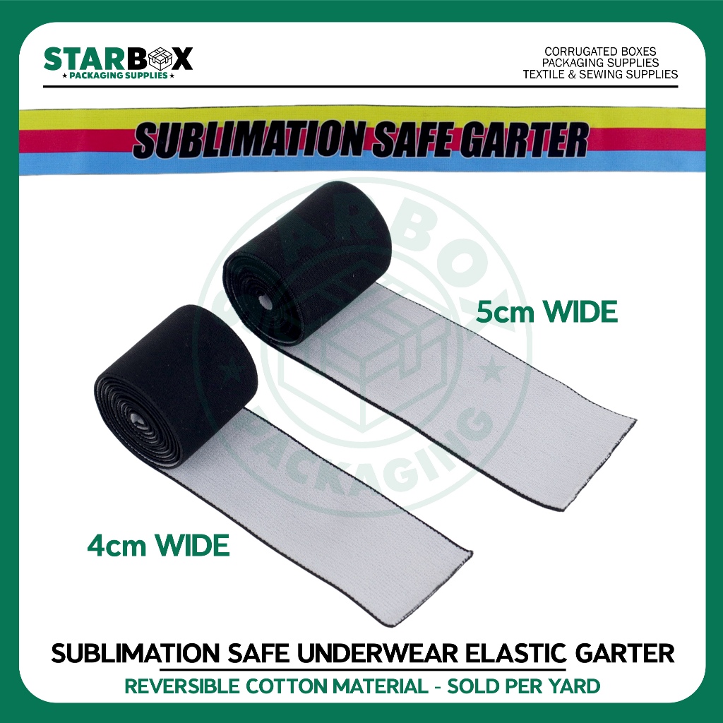 STARBOX (Sold per Yard) Sublimation Safe Underwear Wide Elastic Garter ...