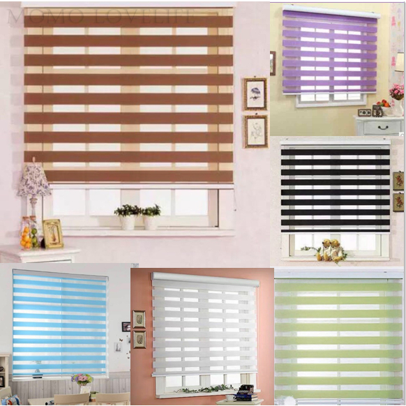 Blinds Roll Curtain Blinds Blackout Double-layer Roller Shutter Windows ...